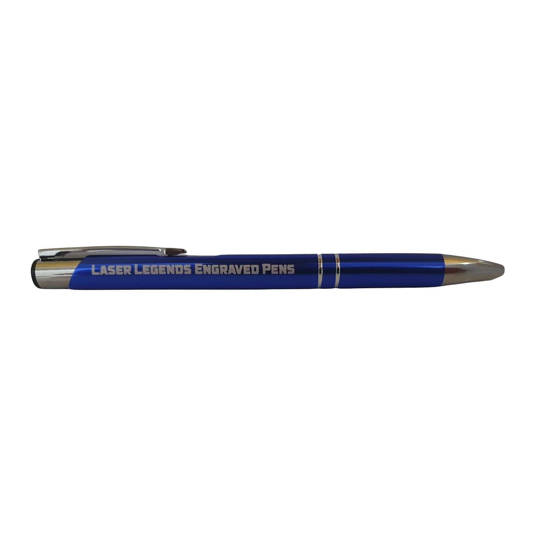 Custom Engraved Metal Pen Blue Laser Legends NT Engraving