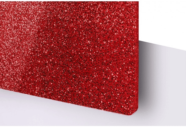Red Laser Cut Acrylic Glitter