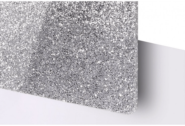 Silver Laser Cut Acrylic Glitter