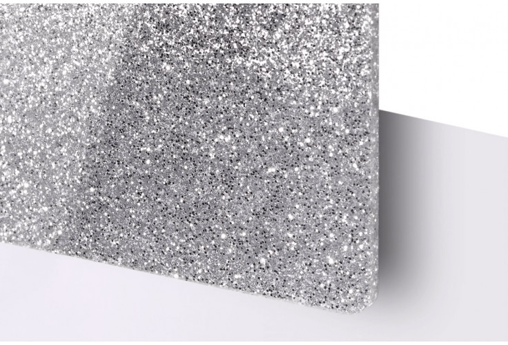 Silver Laser Cut Acrylic Glitter