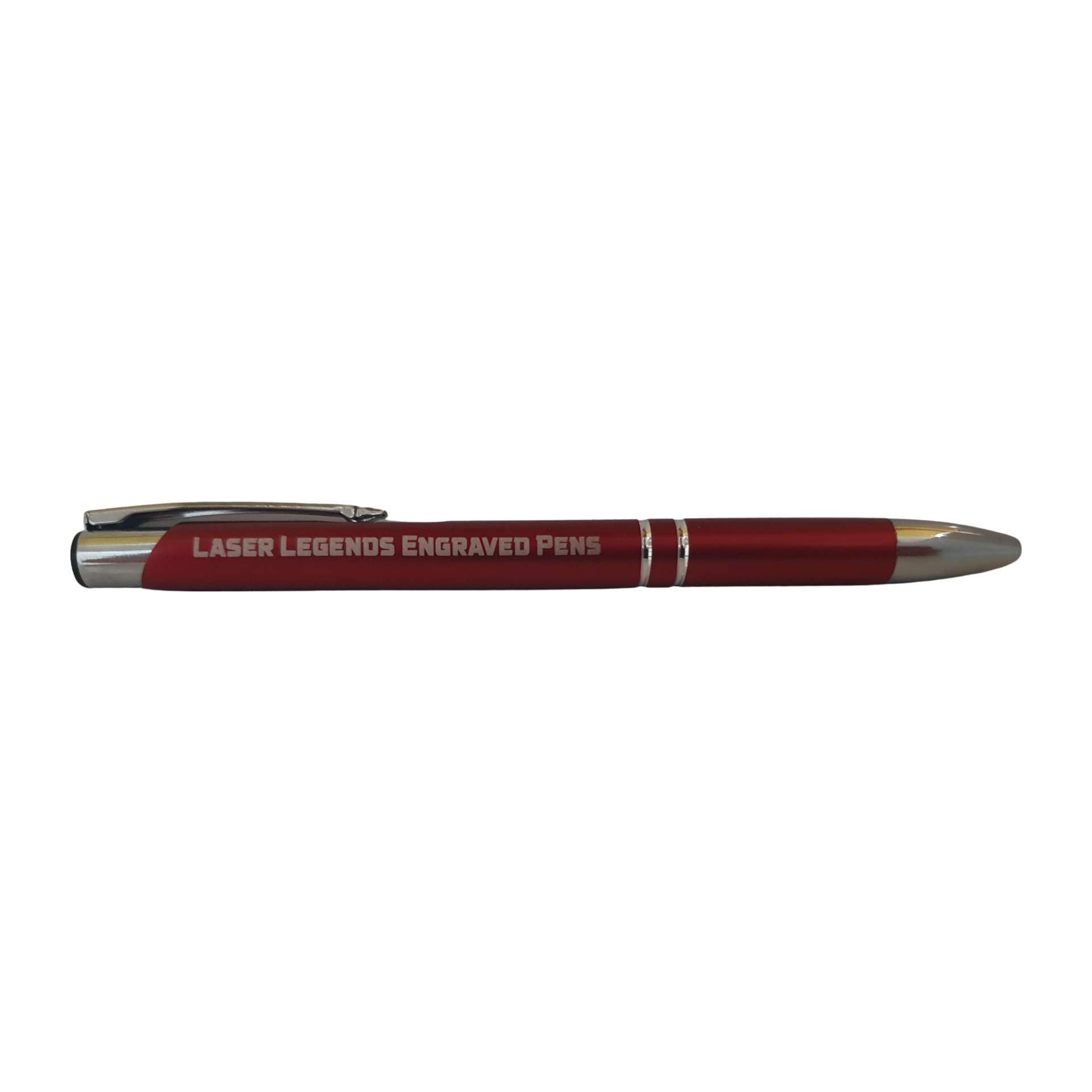 Custom Engraved Metal Pen Red Laser Legends NT Engraving