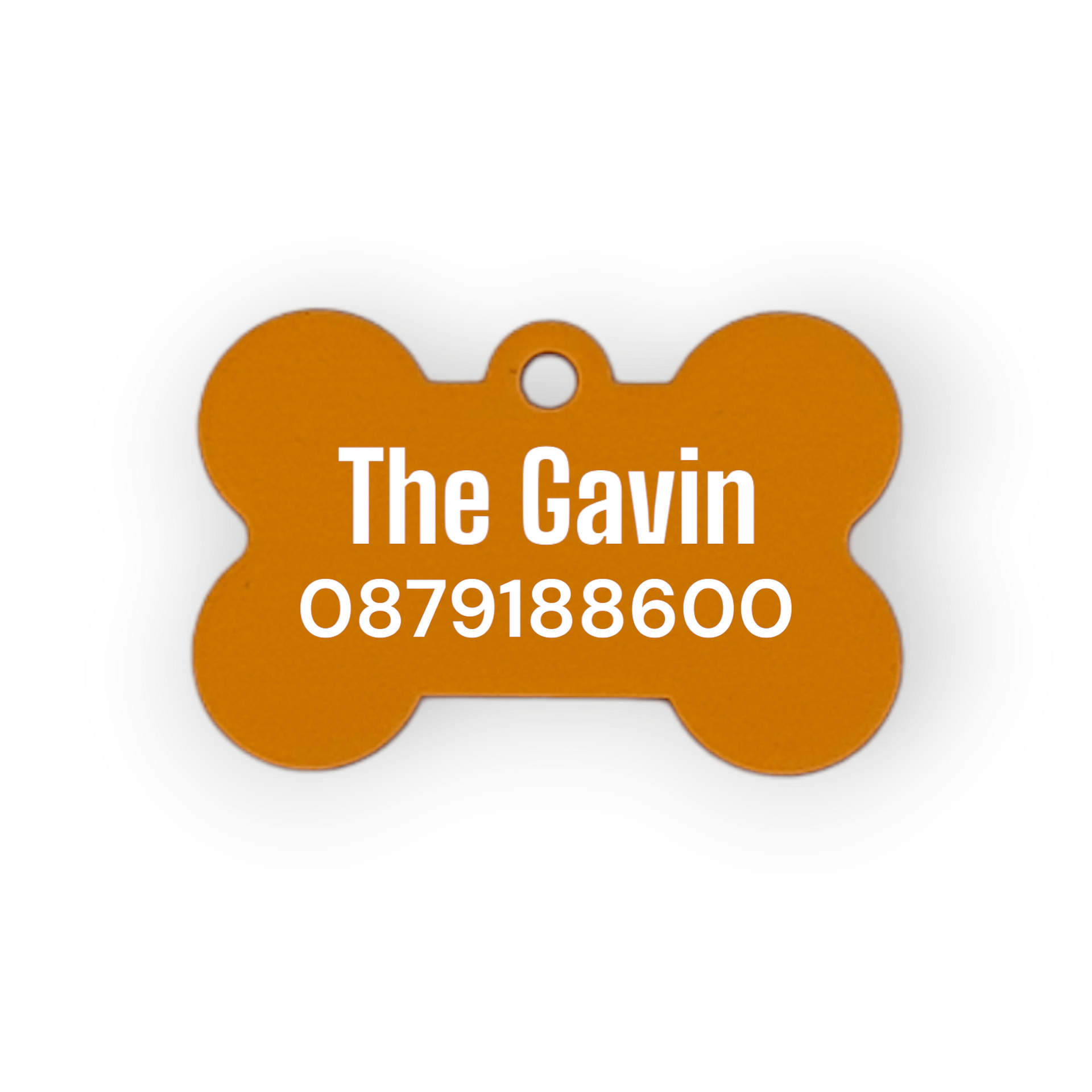 Custom Engraved Bone Shape Dog Tag Gold Laser Legends Engraving Darwin