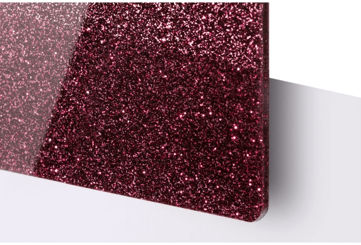 Dark Red Laser Cut Acrylic Glitter